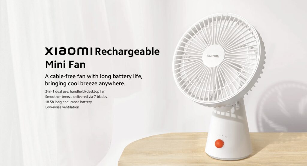 Xiaomi Rechargeable Mini Fan - Switch Concept